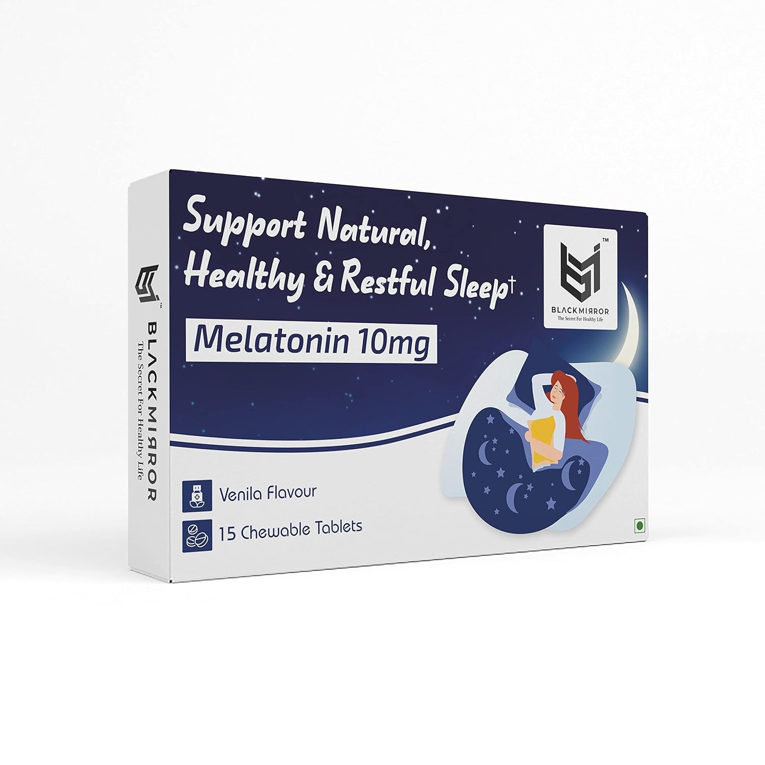 Buy Black mirror MELATONIN 10MG for HEALTHY NATURAL & RESTFUL SLEEP ...