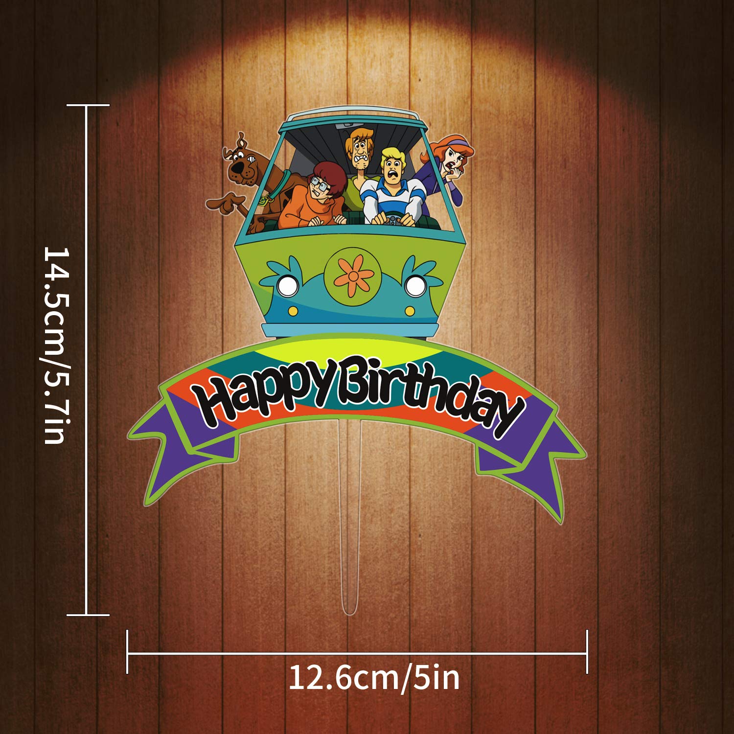 Set of Acrylic Scooby Doo Happy Birthday Cake Topper, Scooby-Doo Cake ...