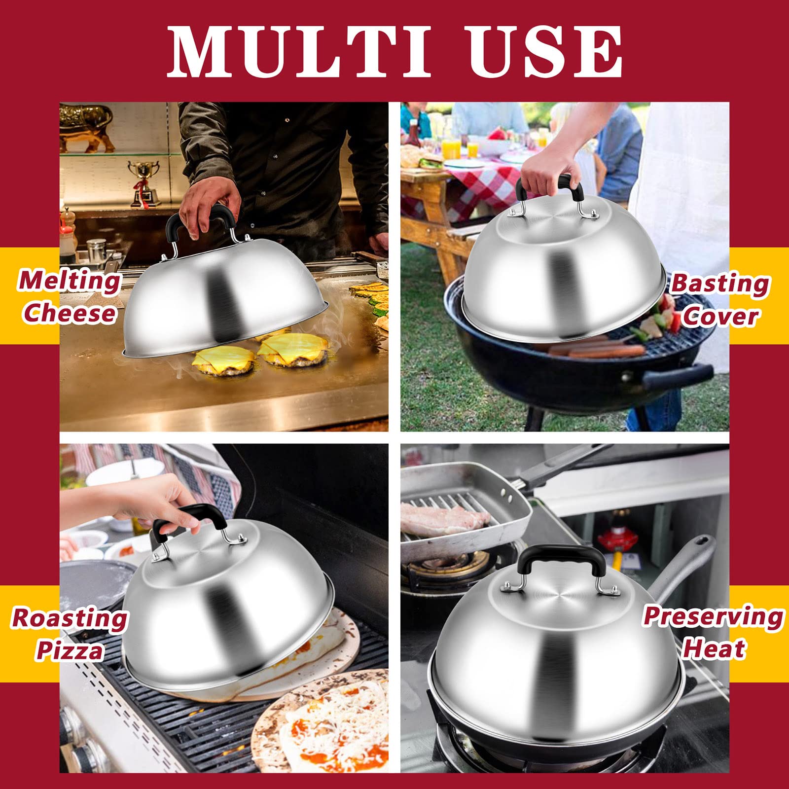Snapklik.com : Joyfair Cheese Melting Dome & Burger Press Kit, 12 ...