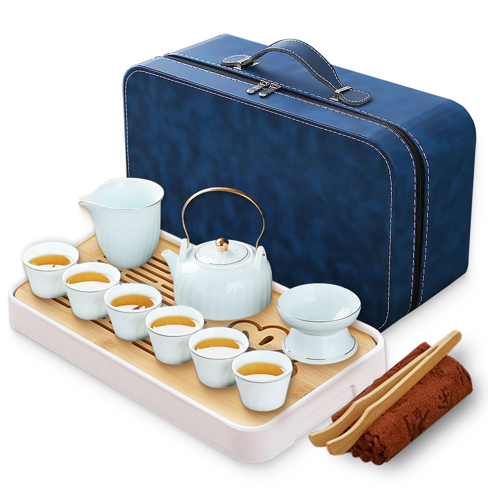Amazon.com | VALUEAGLE Gongfu tea set,Kung Fu Tea Set, Chinese Tea Set ...