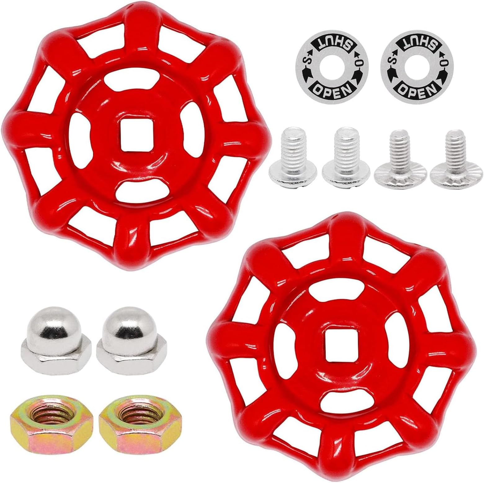 DC,CLISENCE 2PCS Metal Outdoor Faucet Handles, 6 x 6 mm Square Stem ...