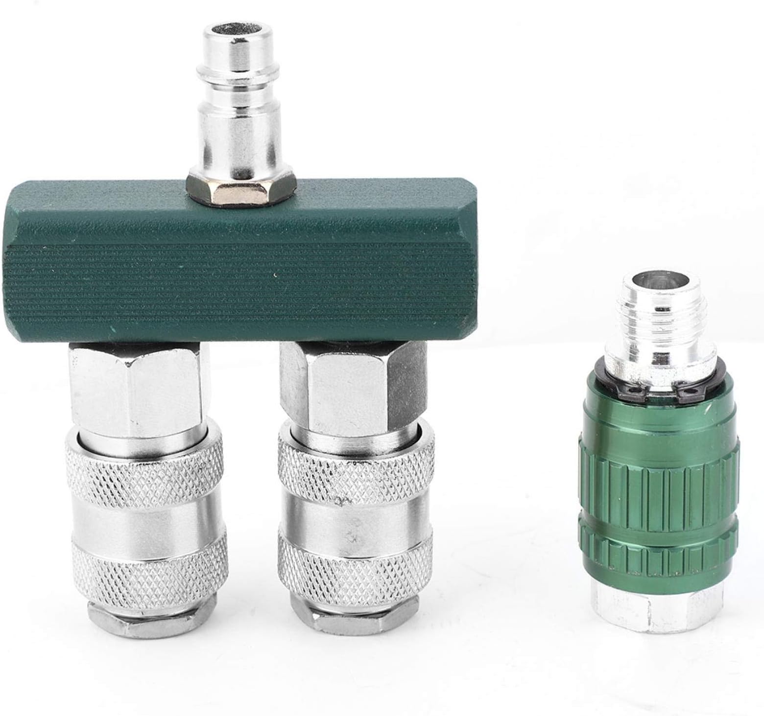 Compressed Air Manifold 4 Way Air Line Splitter 4 Way Quick Connector 1 ...