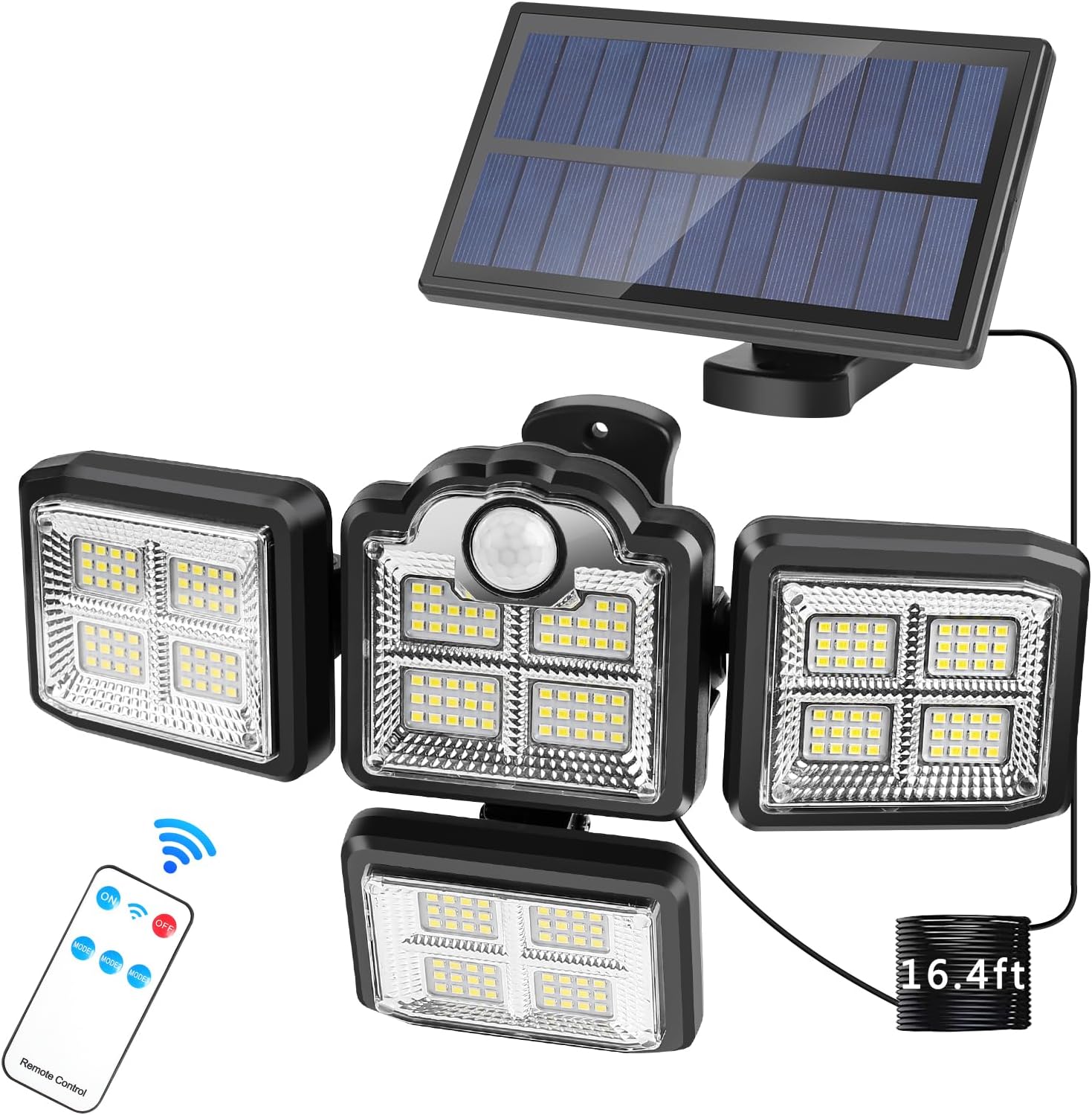 CEOTIS Solar Outdoor Lights, 243 LED 3500LM Motion Sensor Lights, IP65 ...