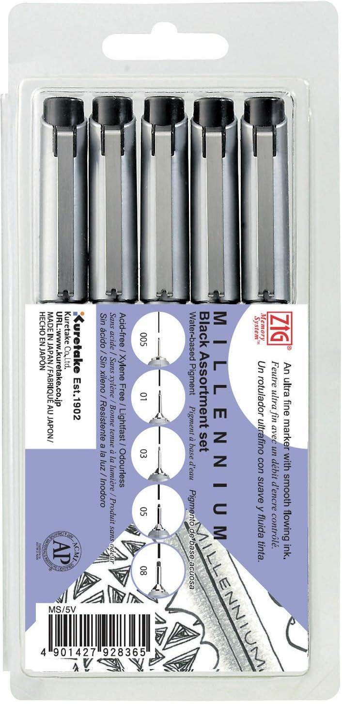 Zig Memory System Millennium Marker Assortment, Black : Amazon.ca ...