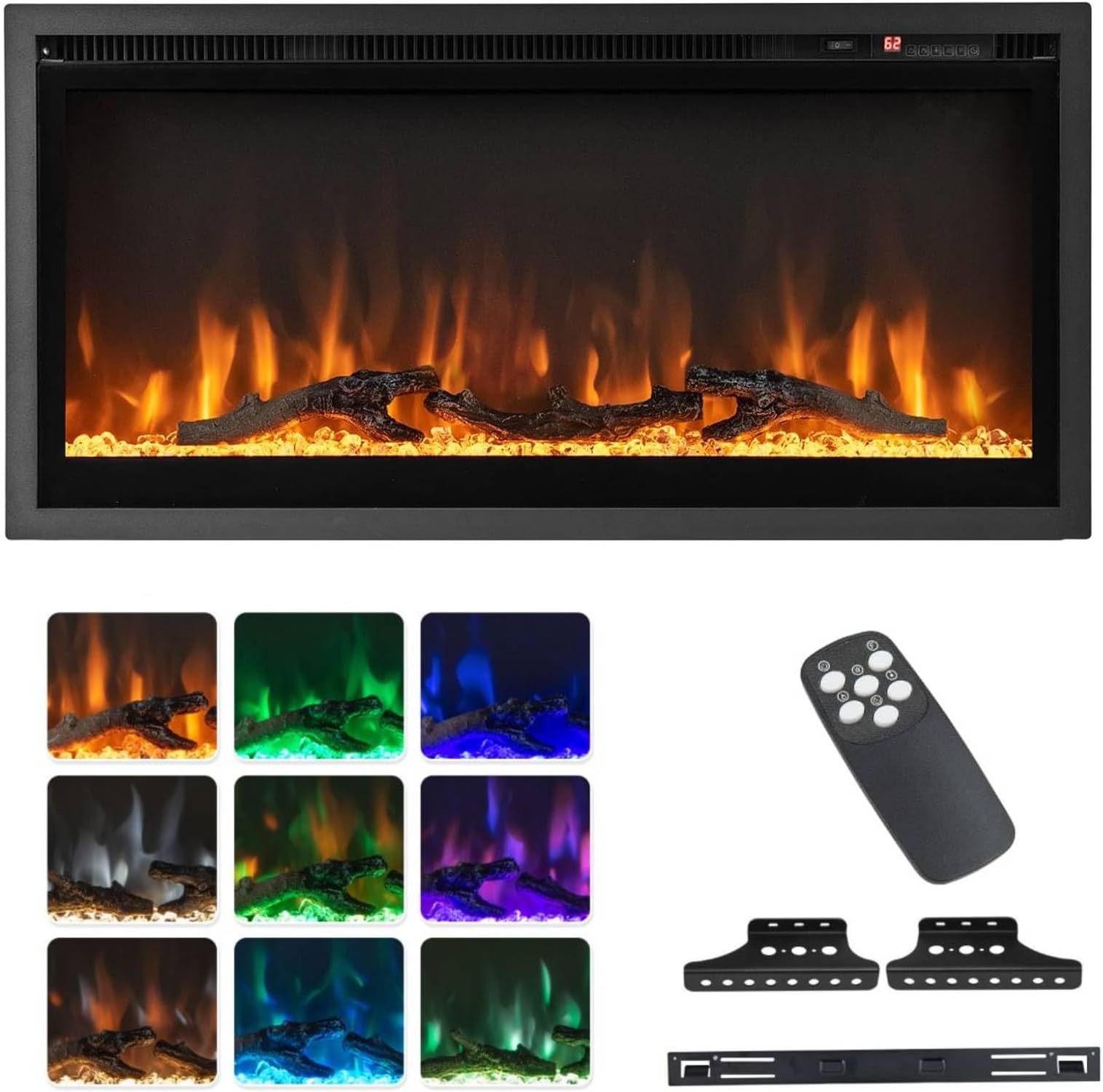 2025 TruFlame PREMIUM PRODUCT 26inch Black Wall Mounted Electric Fire ...