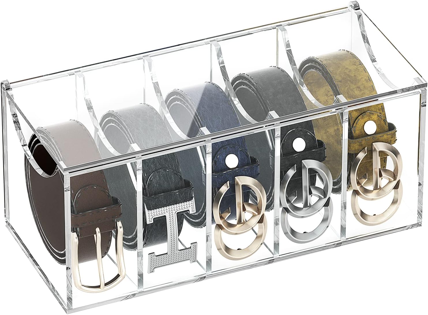 Amazon.com: KEMOEN Belt Organizer for Closet - Acrylic Belt Storage ...