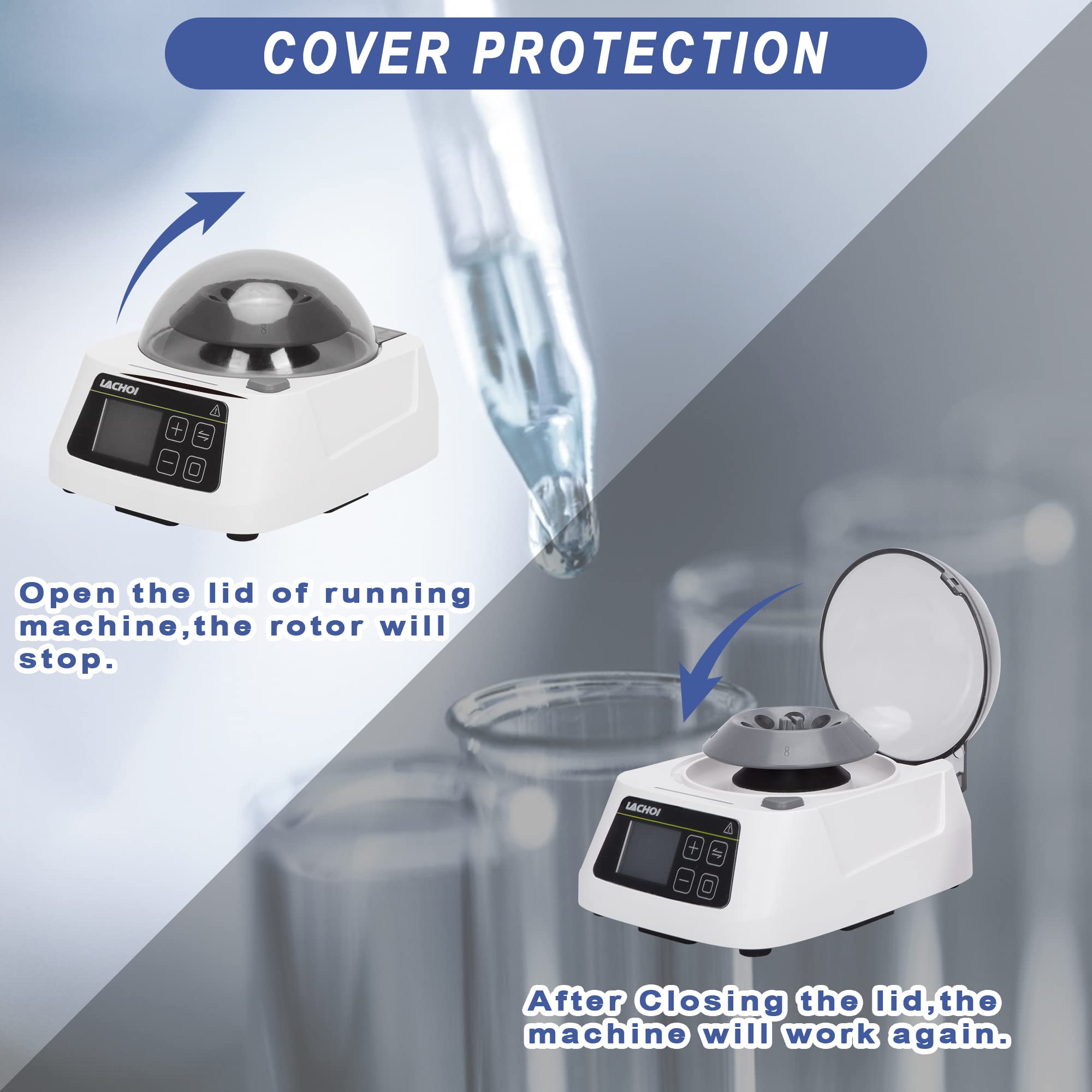 Snapklik.com : LACHOI Mini Lab Centrifuge Machine LCD 1000-10000RPM ...