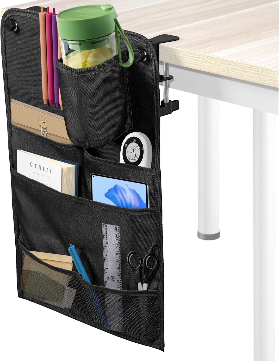 Amazon.com: AceList Hanging Desk Organizer, Versatile Desk Cup Holder ...