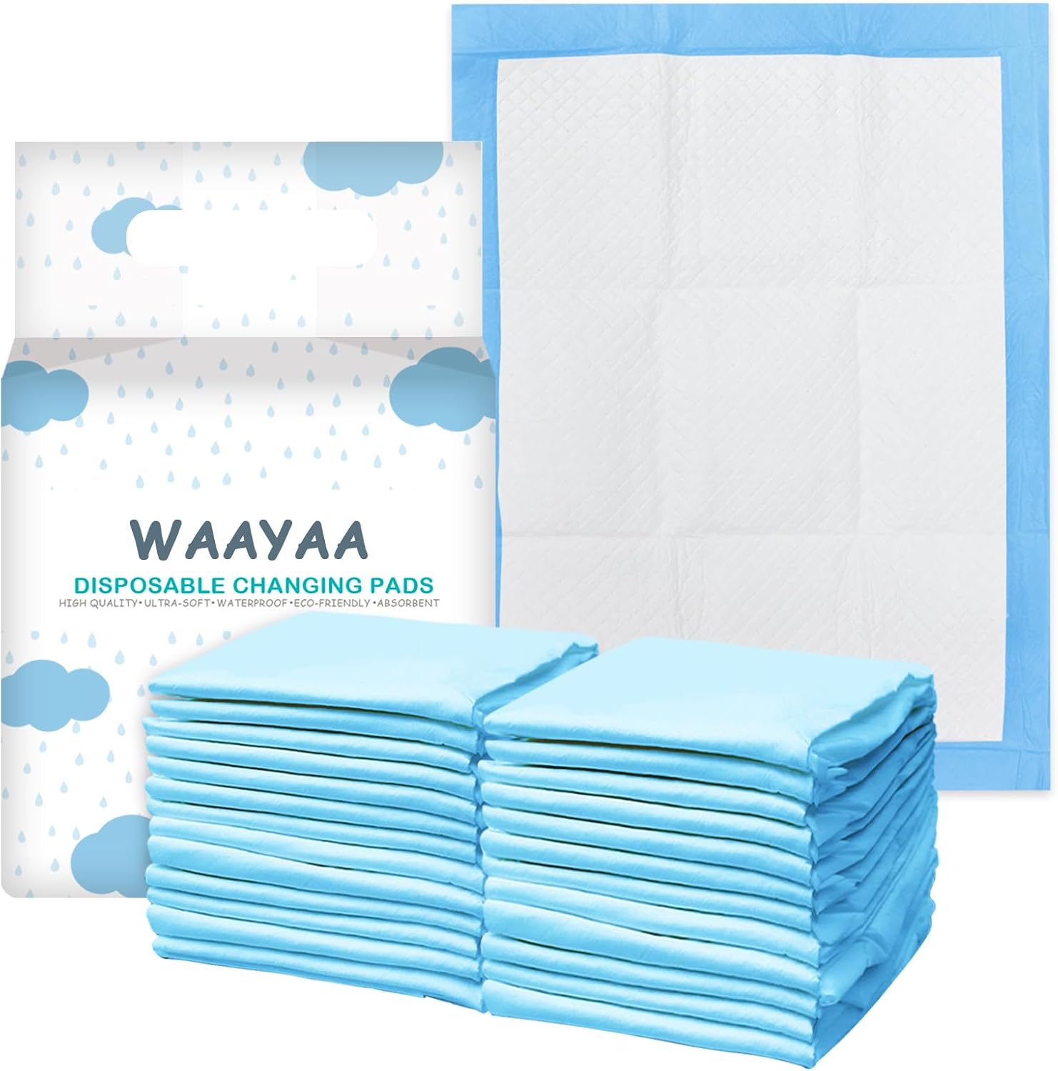 Amazon.com: XIGGA 25 Pcs Disposable Diaper Changing Pad - Highly ...