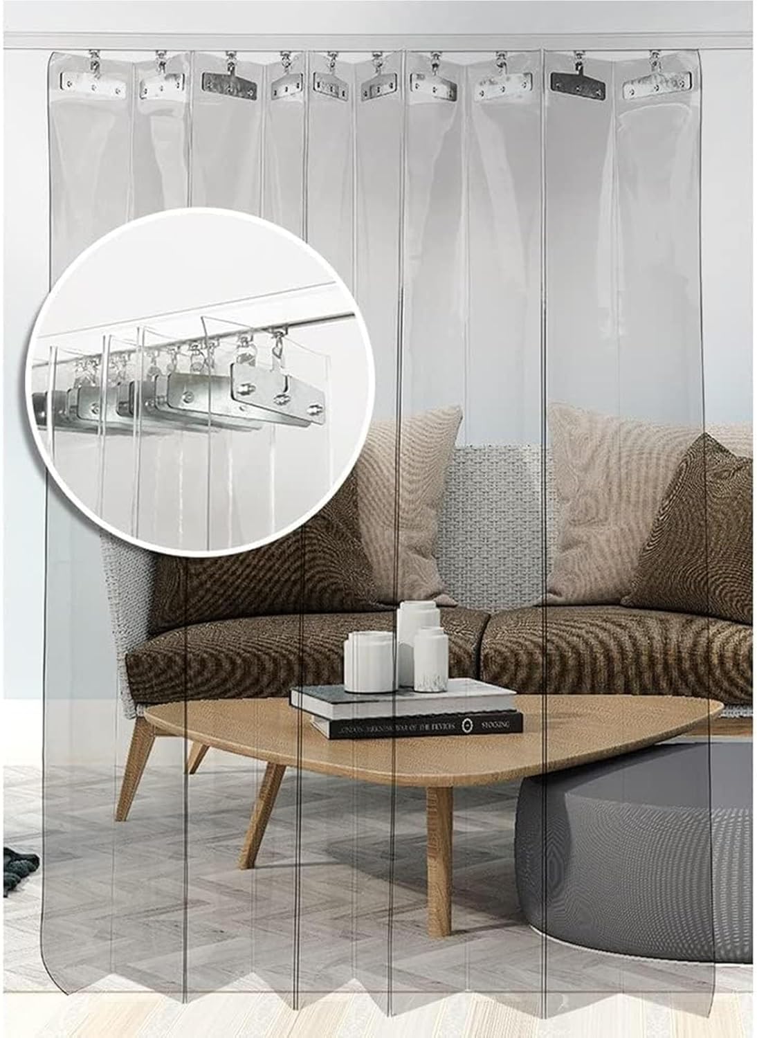 PVC Strip Curtain Complete Kit Industrial Strip Curtain, Sliding ...