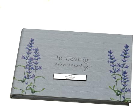 ukgiftstoreonline Personalised Memory Funeral Book Remembrance Guest ...