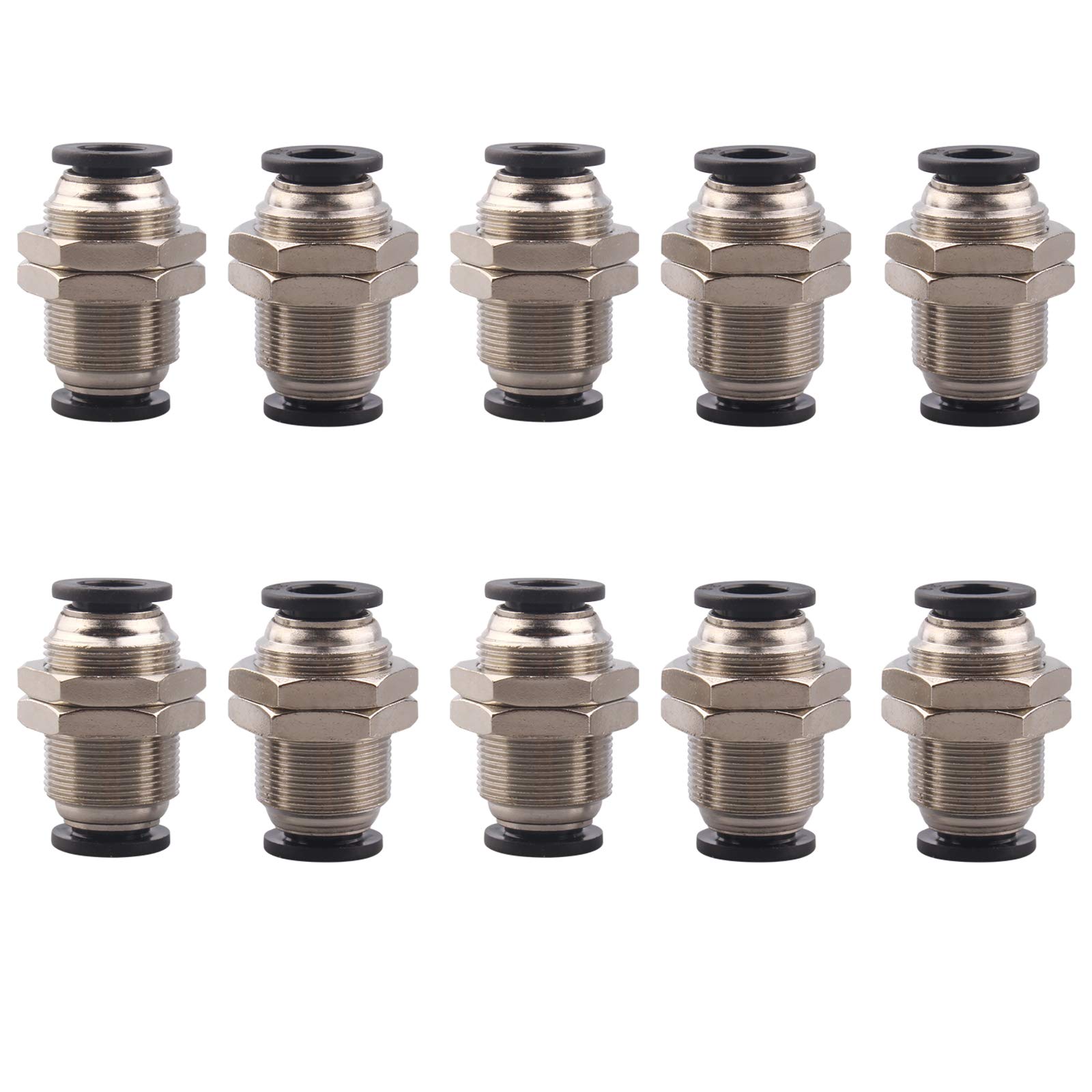 Snapklik.com : DERPIPE Bulkhead Union Push To Connect Tube Fitting 3/8 ...