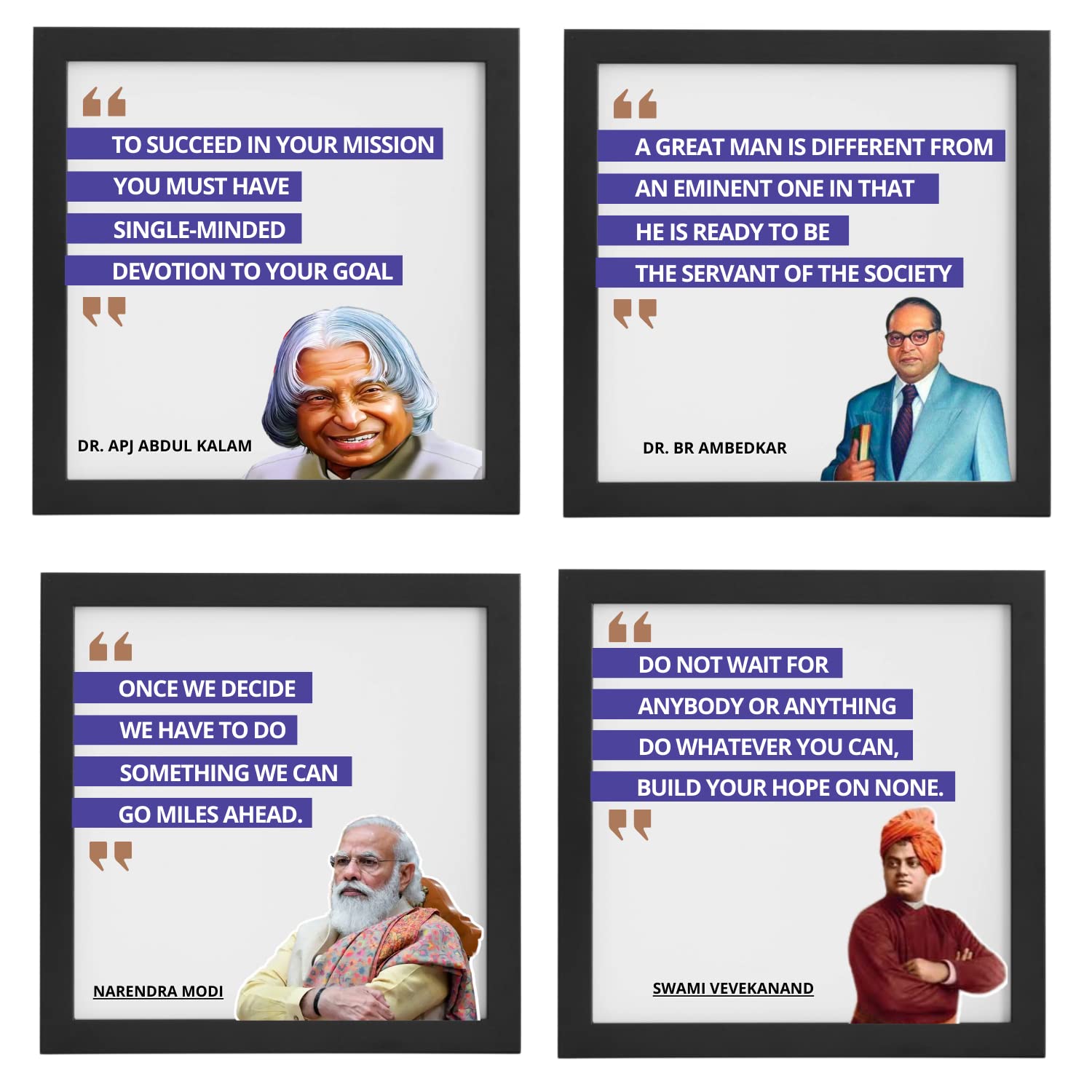 Relanta Motivational Wall Frames Indian Legends Quotes Poster Wall Art ...