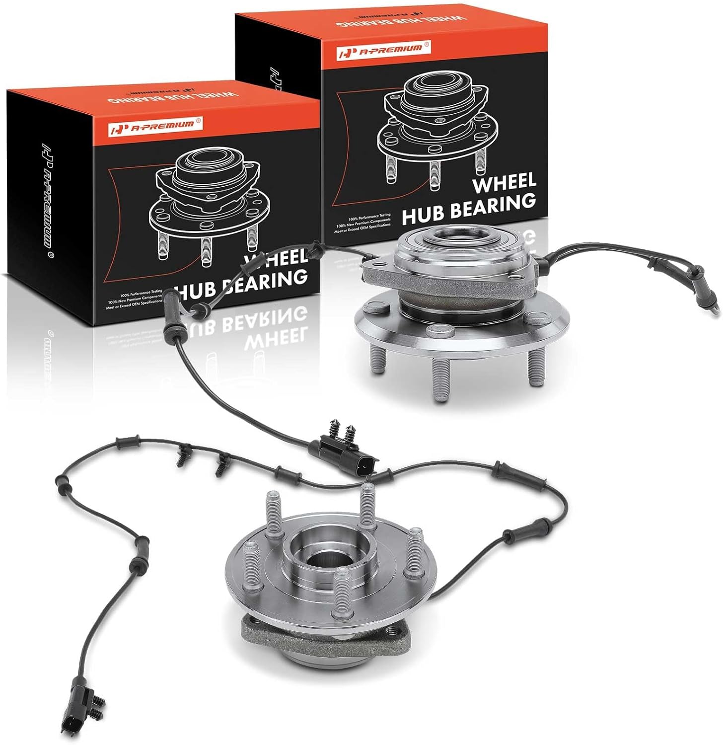 Amazon.com: A-Premium 2 x Front Wheel Bearing and Hub Assembly with ABS ...