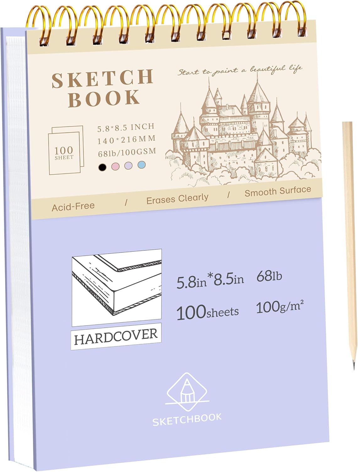 Amazon.com: Yoment Sketchbook for Drawing Top Spiral Bound Sketch Pad ...