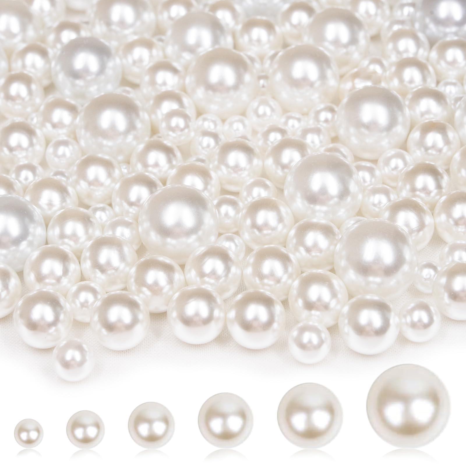 Amazon.com: 2000PCS Pearls for Crafting, Ivory No Hole Beads for ...