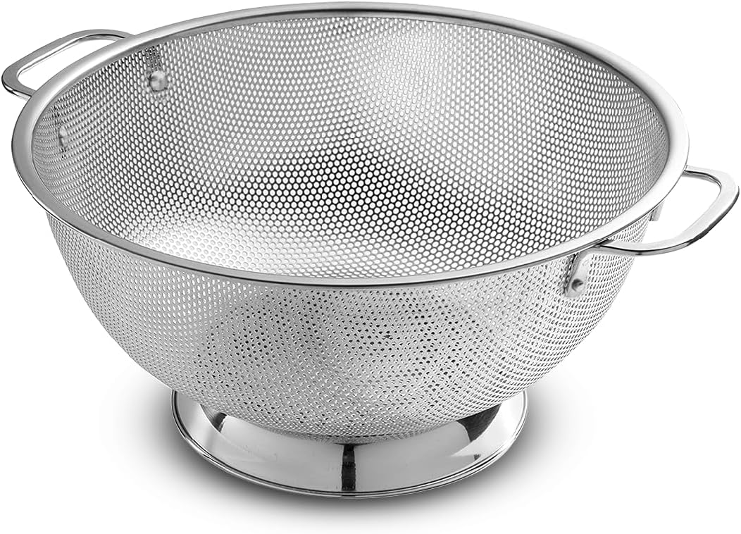 Amazon.com: Excellante 11-Inch Stainless Steel Colanders with 2.0mm ...