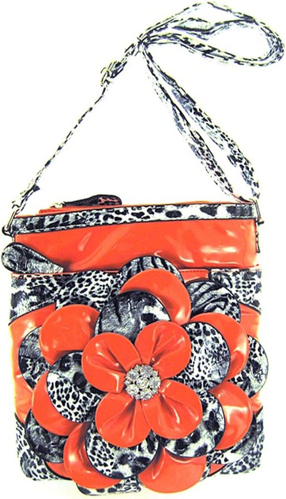 3d Raised Flower Zebra Leopard Animal Print Hipster Cross Body ...
