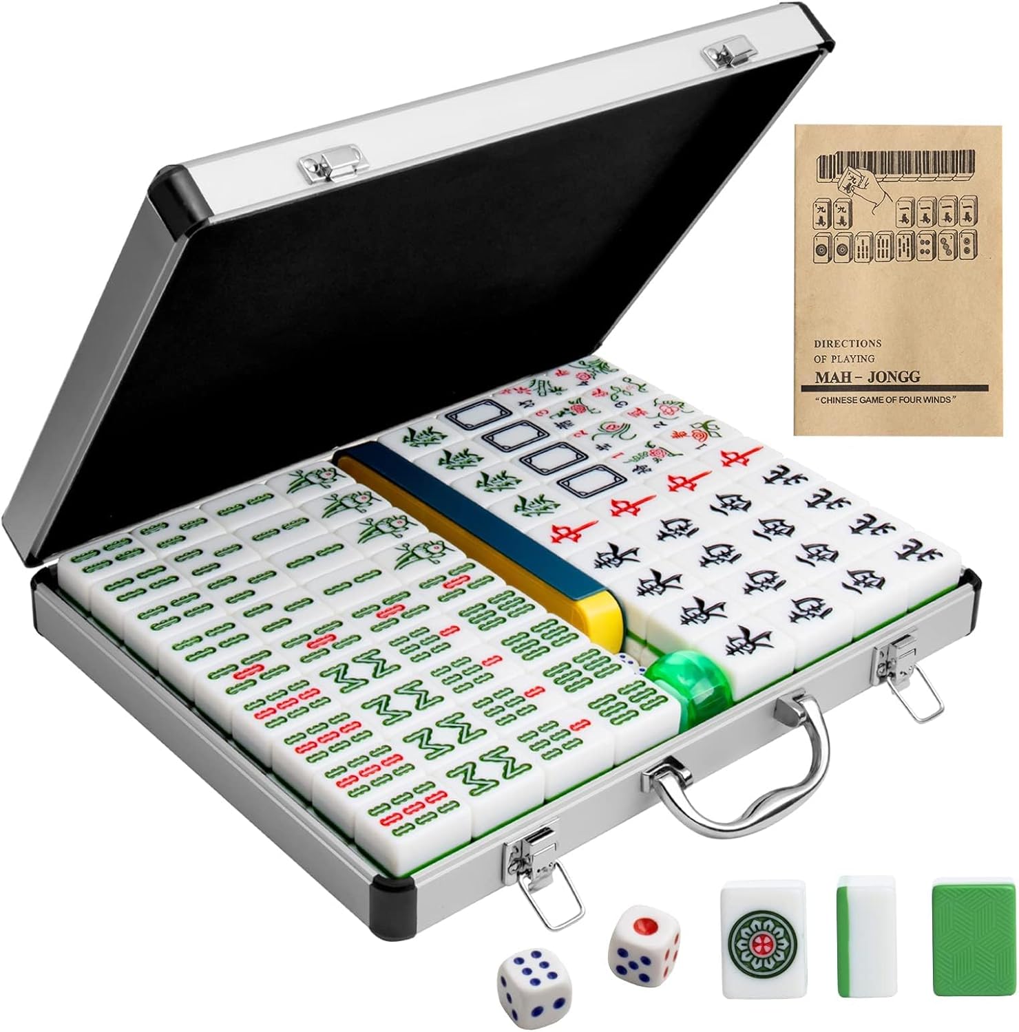 Amazon.com: YUWUAR Deluxe Mahjong Classic, Mahjong Set with Two ...