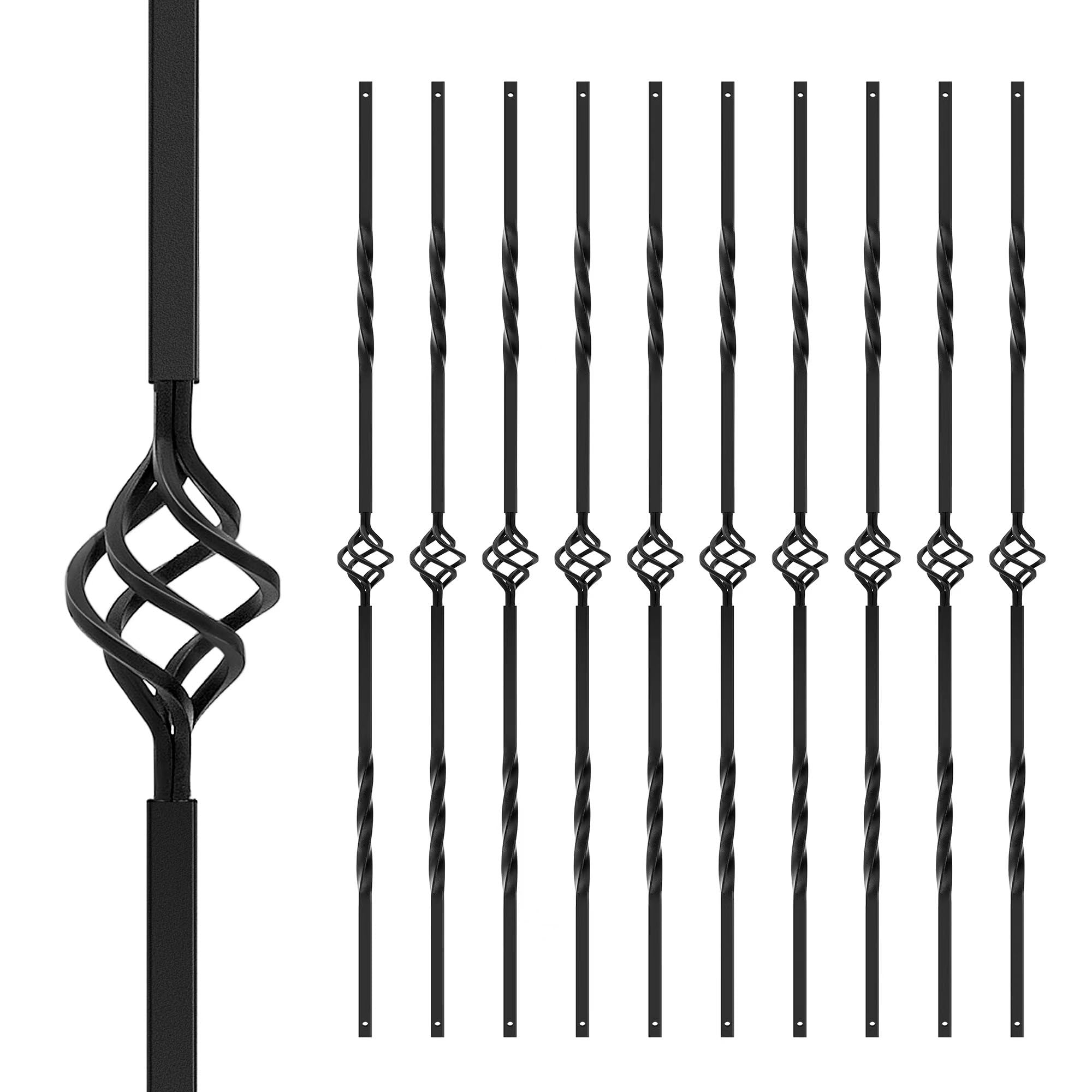 Snapklik.com : 10 Pack Wrought Iron Balusters Set, Beautiful And Sturdy ...