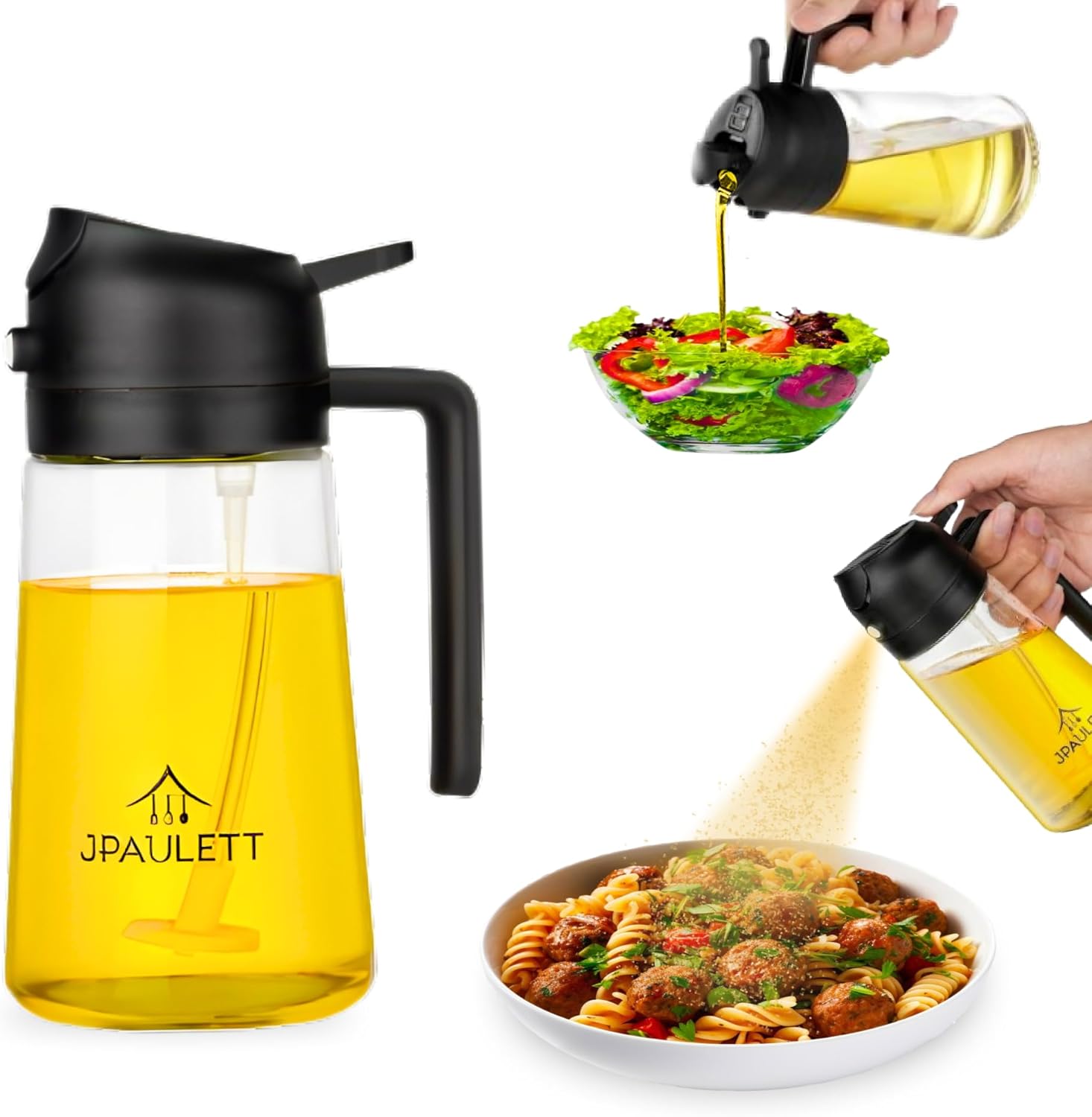 Amazon.com: JPAULETT Oil Sprayer for Cooking - 18.5cm, Oil Dispenser ...