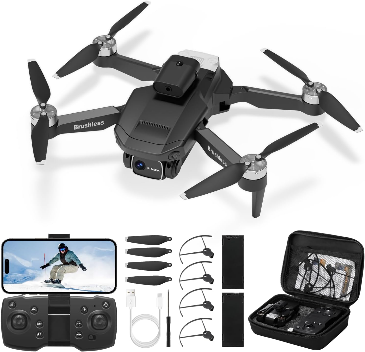 Amazon.com: E88 Pro Drone with 4K Camera, WiFi FPV 1080P HD Dual ...