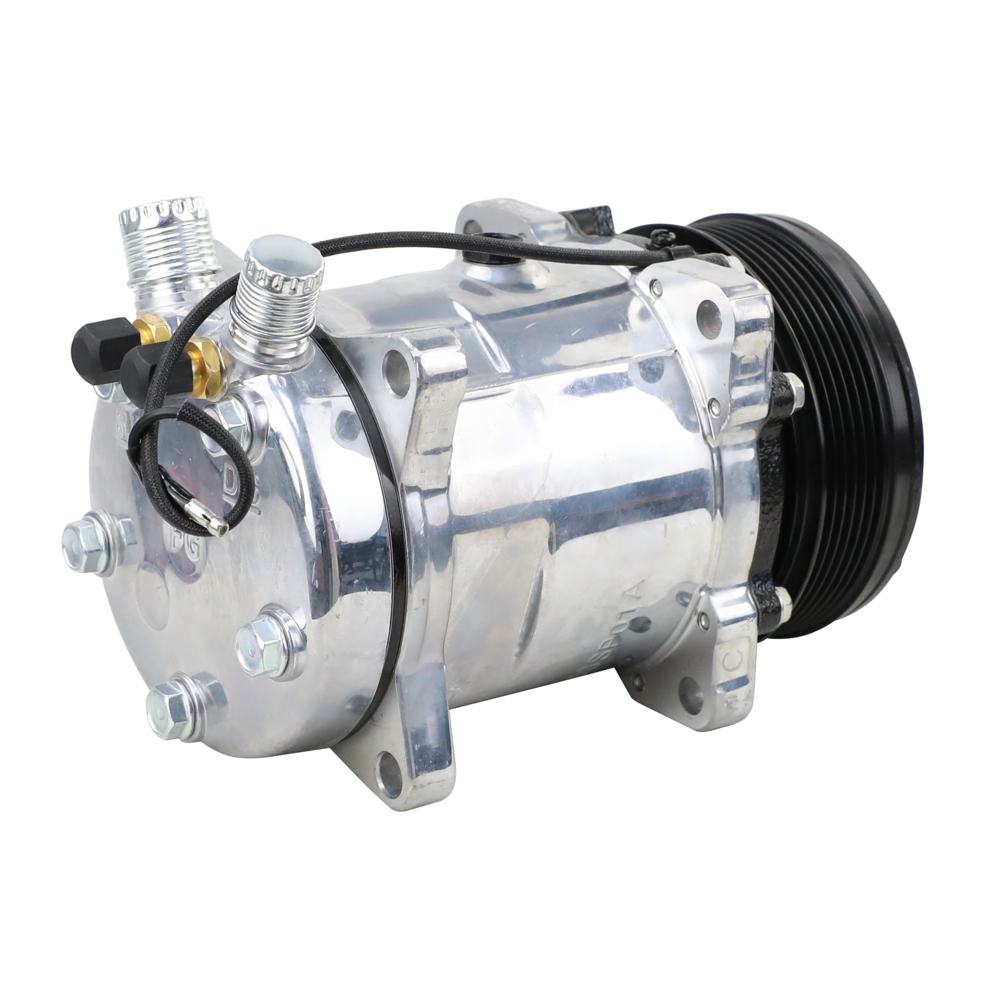 ACTECmax Universal A/C Compressor With 6PK Clutch Serpentine Belt SD ...