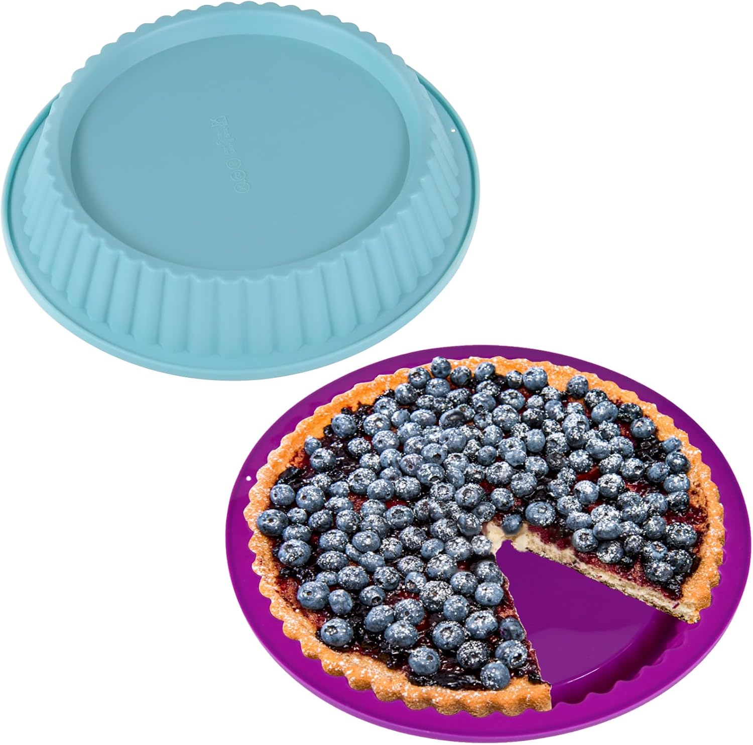 Amazon.com: 10 inch Silicone Pie Pans Dishes for Baking Round Baking ...