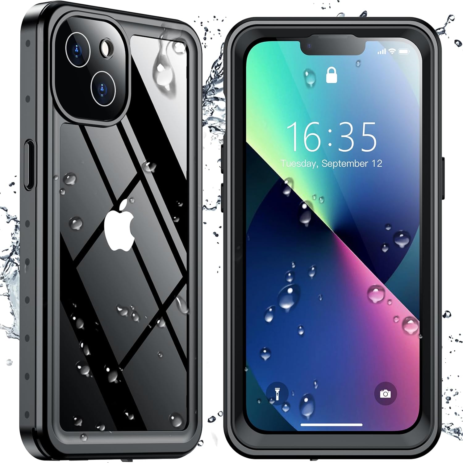 Amazon.com: SPIDERCASE for iPhone 13 Case Waterproof, Built-in Lens ...