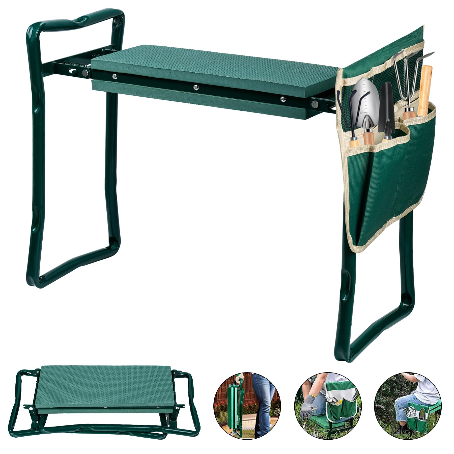Amazon.com: Garden Stool,Garden Kneeler and Seat, Gardening Bench with ...