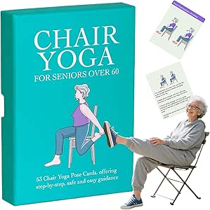 Yoga Seniors, Exercise Deck, Illustrated Pose Chart, Fitness Flash ...