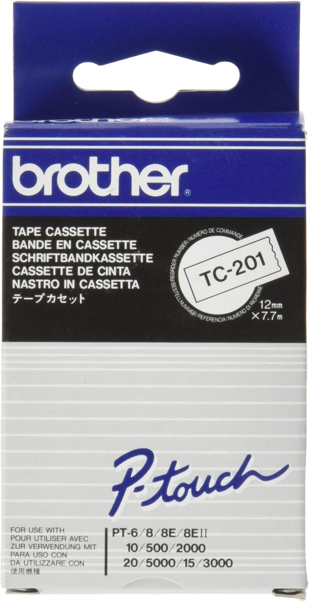 Brother 12mm Black on White Laminated Tapes : Amazon.ca: Electronics