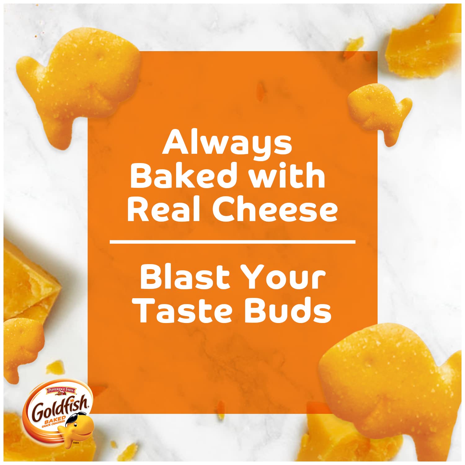 Goldfish Cheddar Crackers and Flavor Blasted Xtra Cheddar Crackers ...