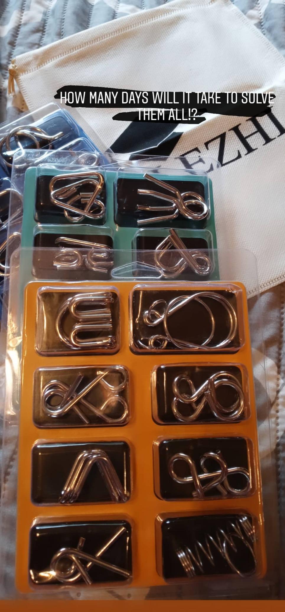 Amazon.com: AIWAN LEZHI IQ Toys, Metal IQ Puzzle Set of 24, IQ Test ...