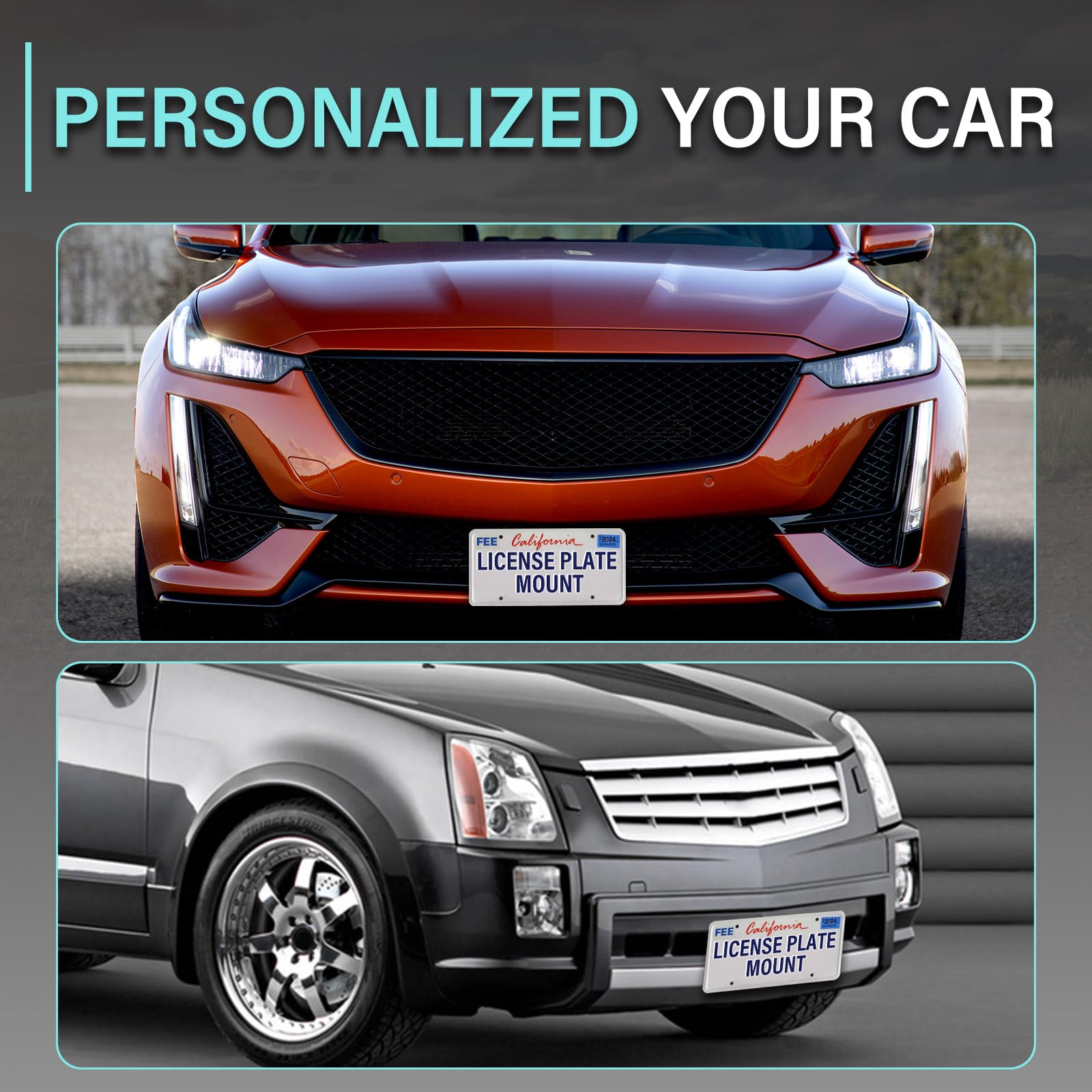 Snapklik.com : No Drill Front Bumper License Plate Mount Compatible