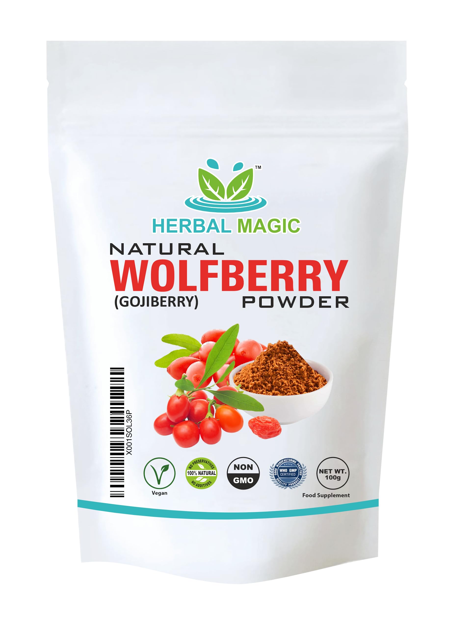 Herbal Magic's Pure&Natural Goji Berry Powder (Wolfberry) Sprinkle on ...