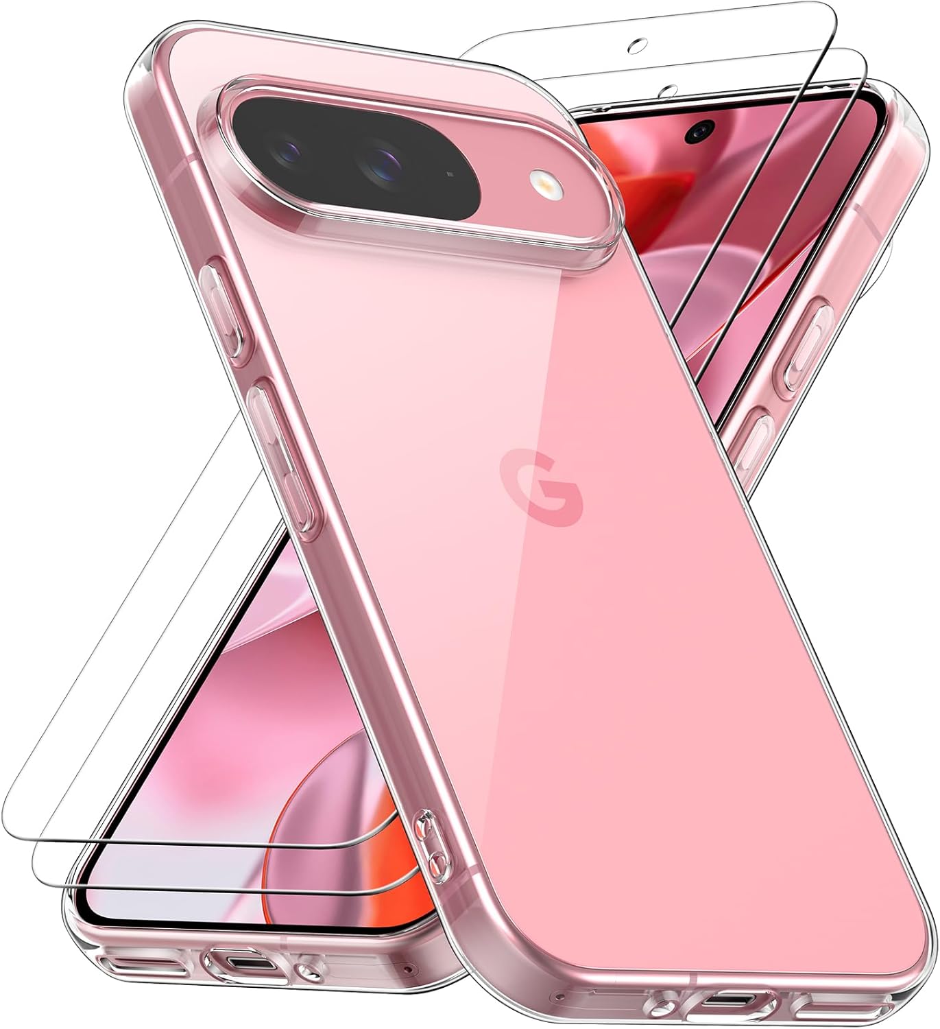 caslord Coque pour Google Pixel 9/9 Pro avec 2 Verre Trempé, Anti-Jaune ...