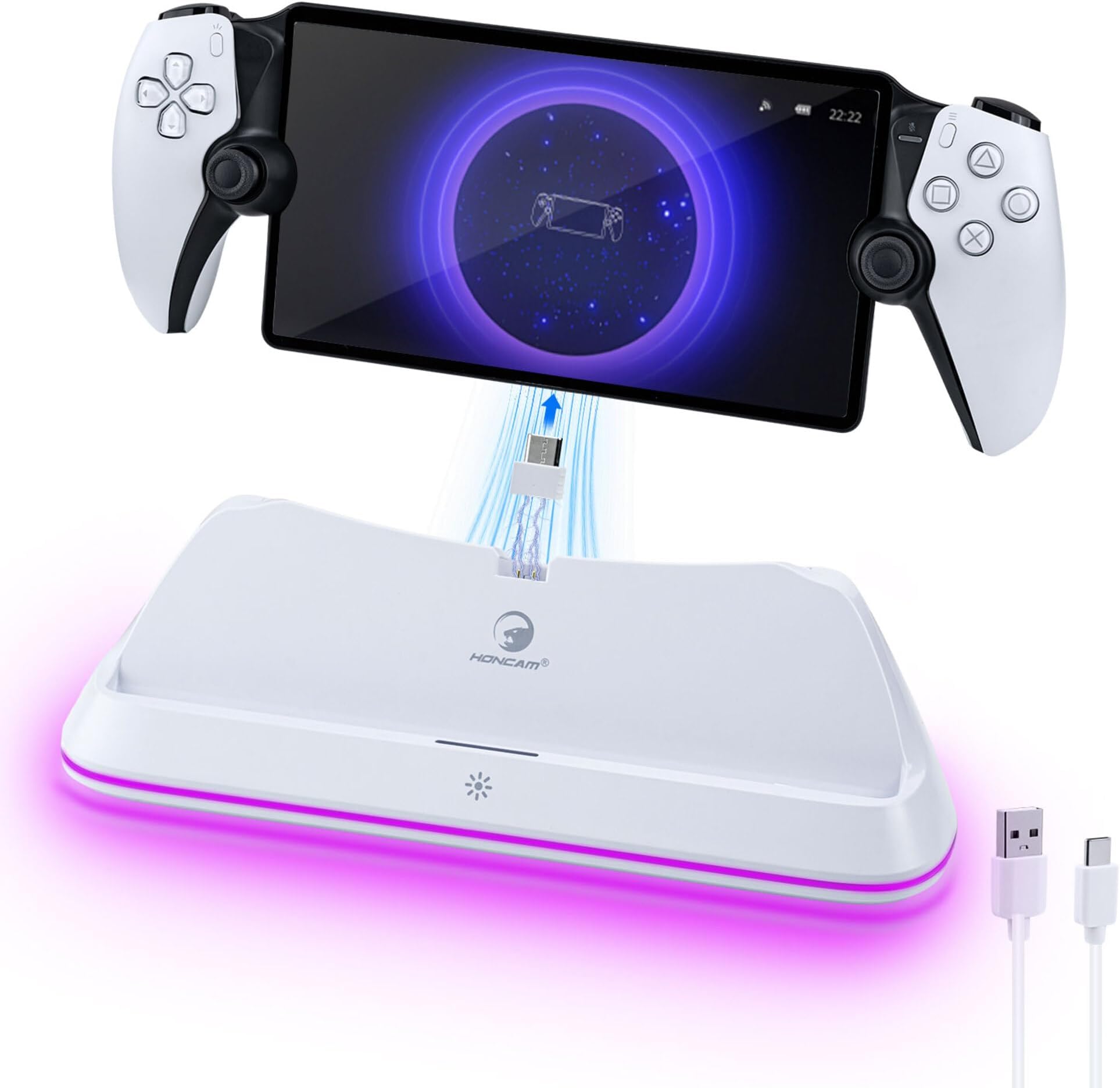 Buziba Cargador de estación de carga para PS5, base de carga rápida, soporte de carga portátil ...