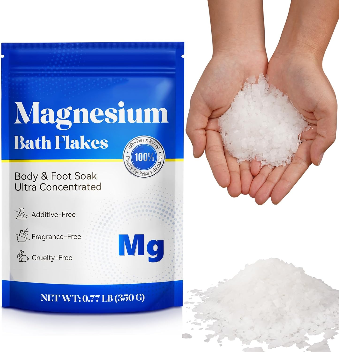 Amazon.com : Magnesium Flakes for Bath Ultra Pure Magnesium Chloride ...
