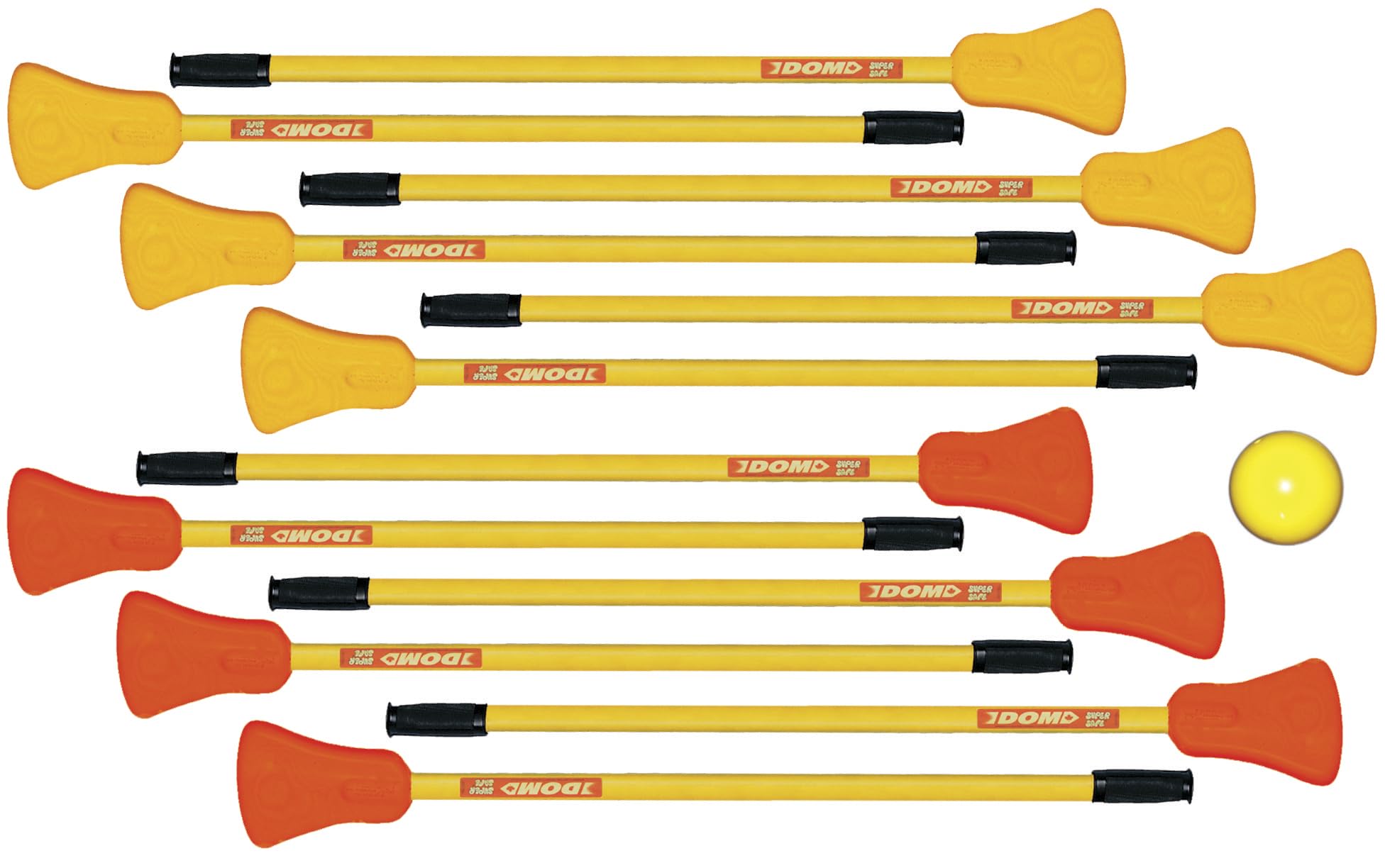 Amazon.com: DOM Super-Safe Broomball Hockey Set, 37 inches, Includes 10 ...