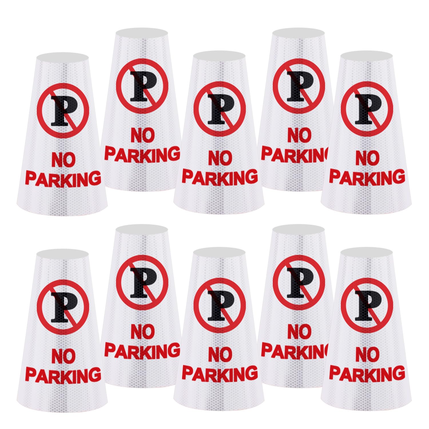 Snapklik.com : BATTIFE 10 Pack "NO Parking" Reflective Collars Stickers ...