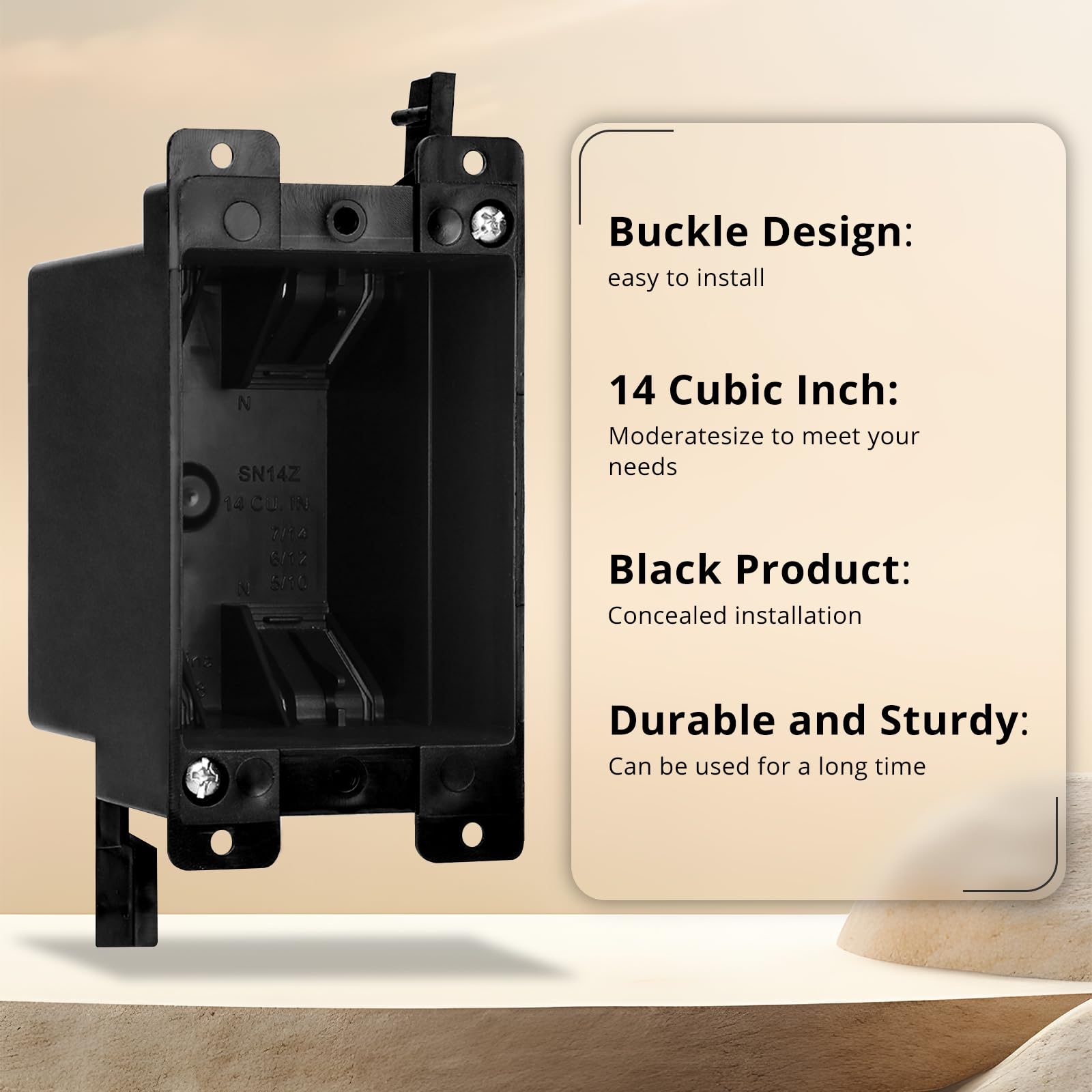 Snapklik.com : TOMSHIELE Old Work 1-Gang Outlet Box, 1-Gang 14 Cu In ...