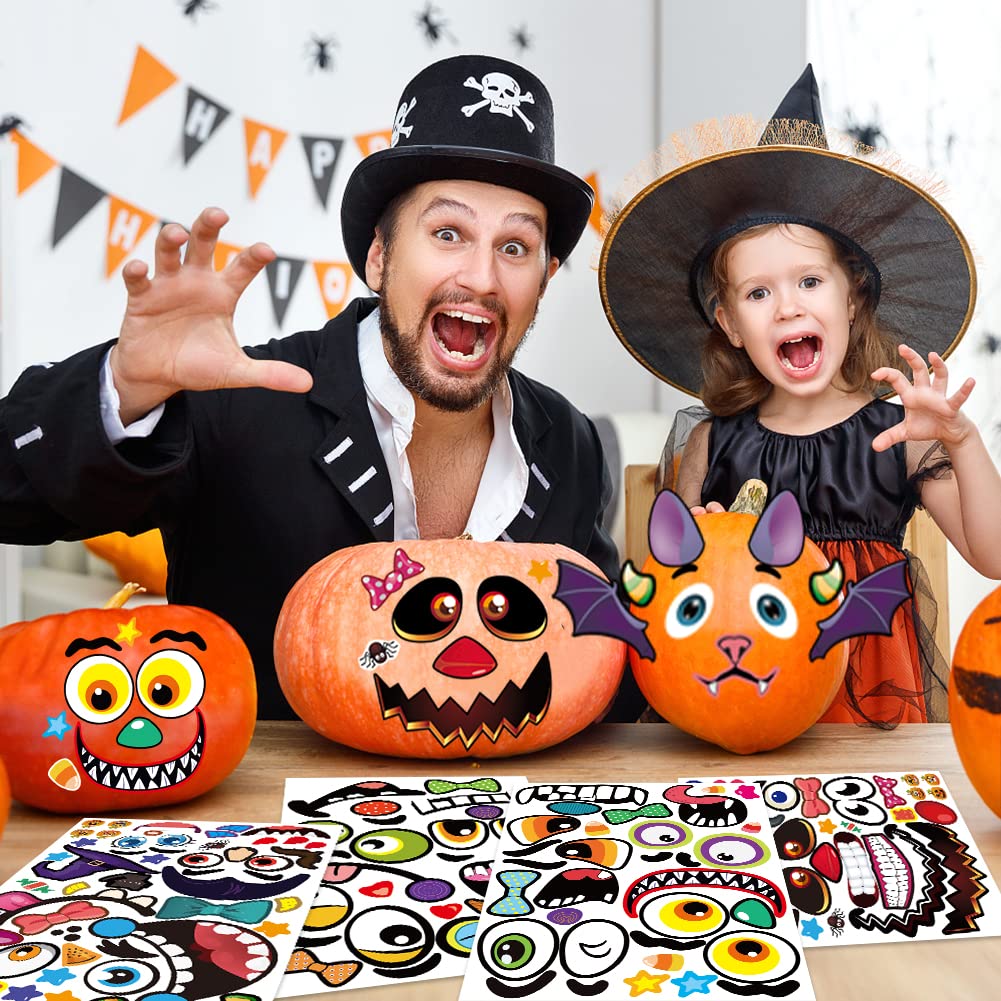 Cute Pumpkin Face Patterns Halloween Pumpkin Stencils Set Of 18