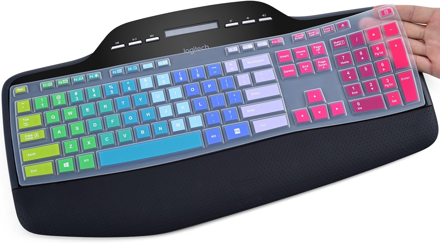 Amazon.com: Keyboard Cover for Logitech K350 MK570 MK550 Wireless Wave ...