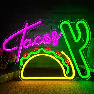 Amazon.com : Tacos Neon Sign,Taco Led Neon Signs for Mexican Restaurant ...