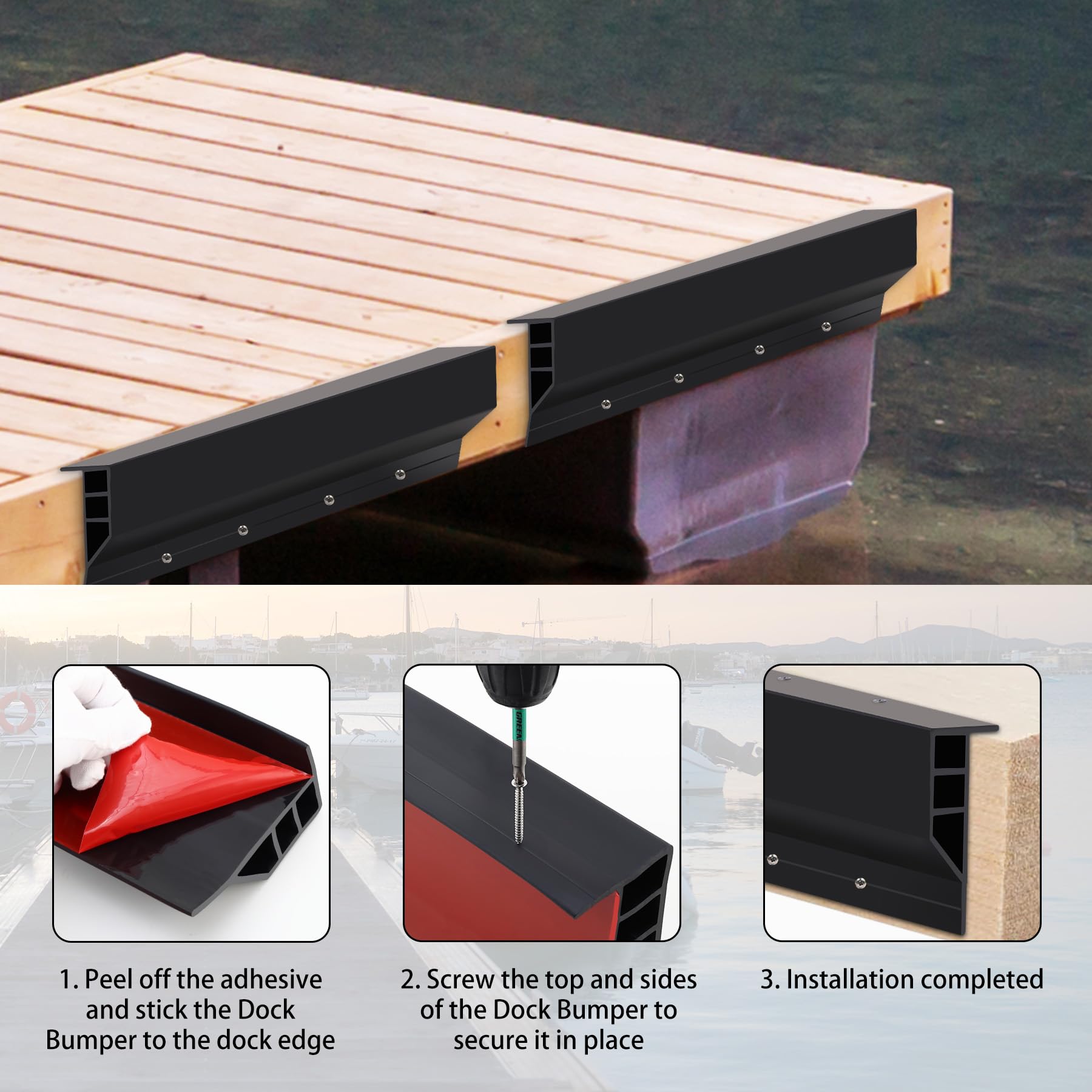 Snapklik.com : Gaahing Heavy-Duty Boat Dock Side Bumper, Full Face Dock ...