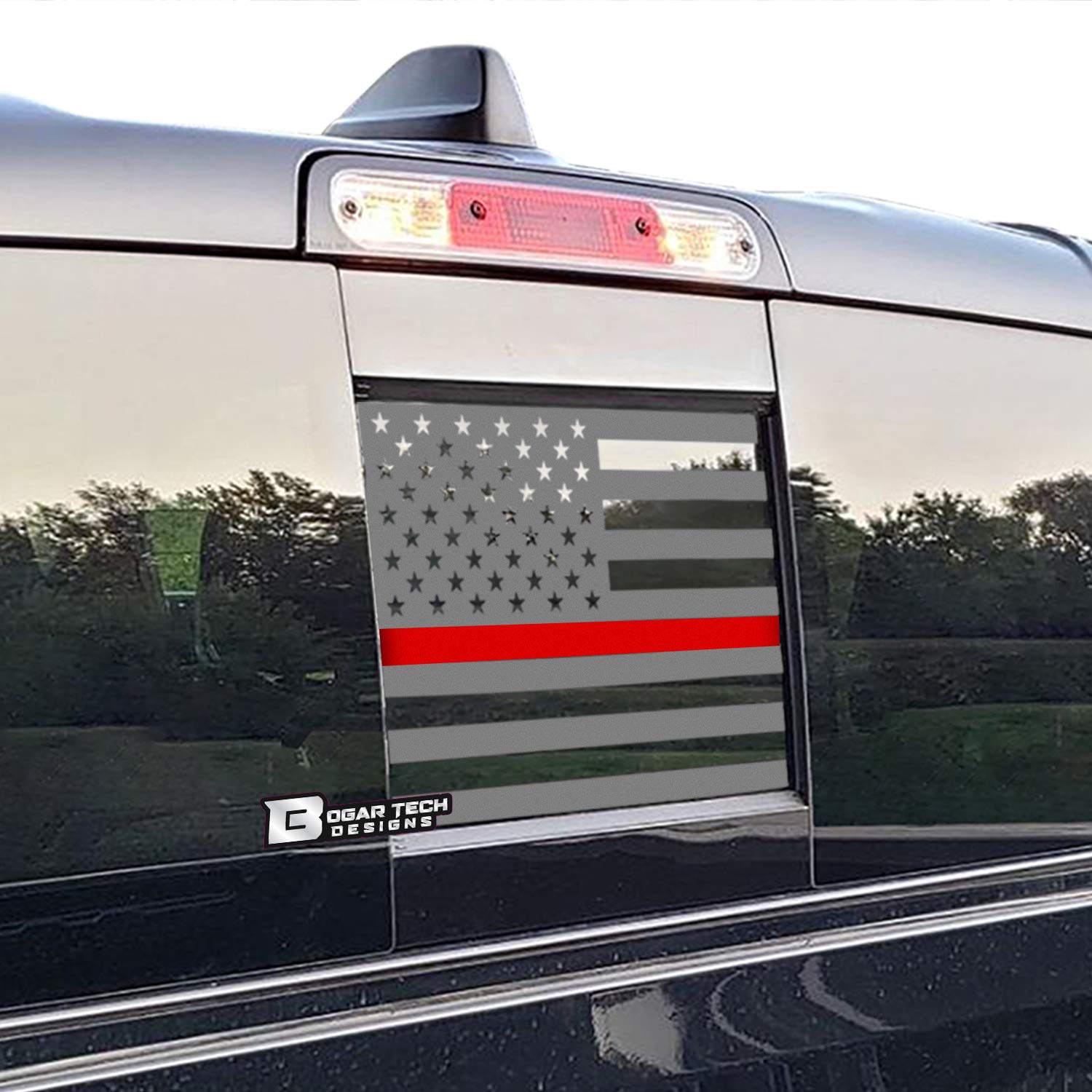 American Flag Bow Decal Kmss