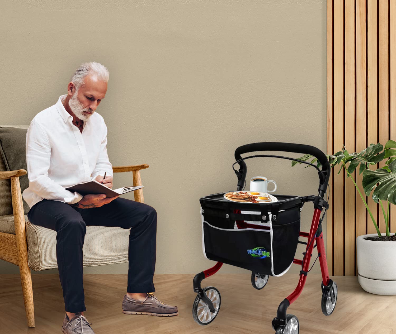 Snapklik.com : HEALTHLINE Rollator Walker For Seniors - Lightweight 4 ...