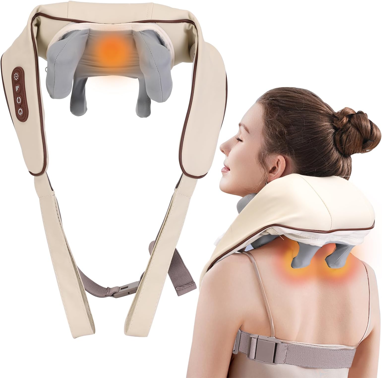 Amazon.com: AFFLAT Shoulder and Neck Massager with Heat for Pain Relief ...