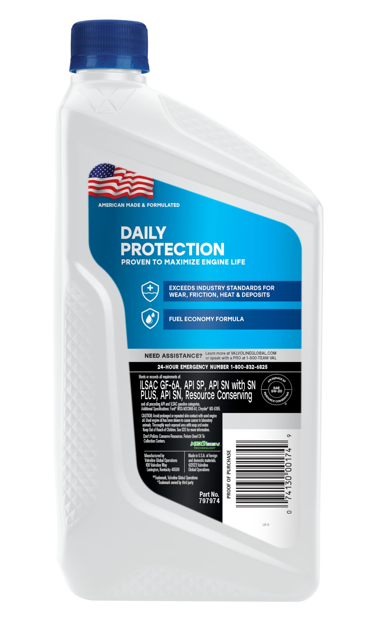 Snapklik.com : Daily Protection 5W-20 Synthetic Blend Motor Oil 1 Quart